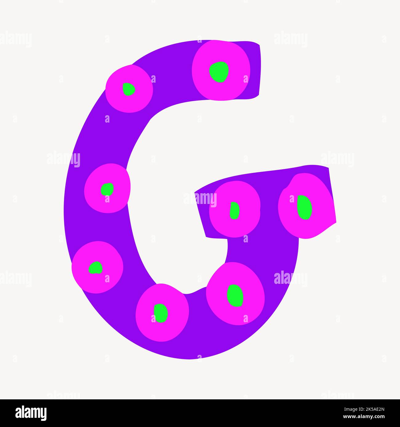 G alphabet collage element, cute illustration vector Stock Vector Image ...