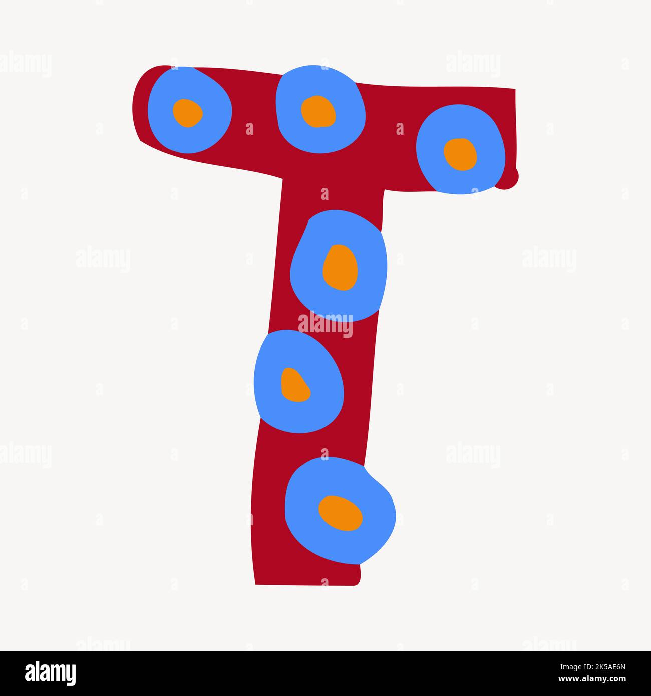 T alphabet collage element, cute illustration vector Stock Vector Image ...