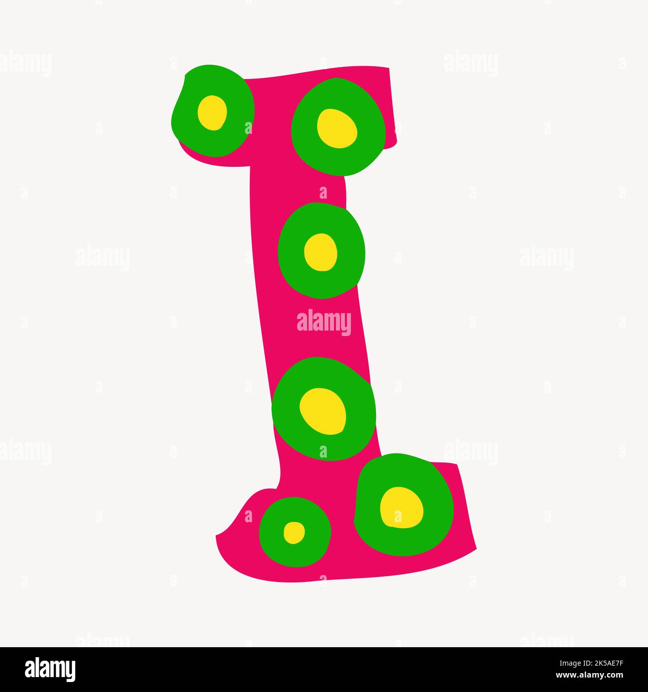 I alphabet collage element, cute illustration vector Stock Vector Image ...