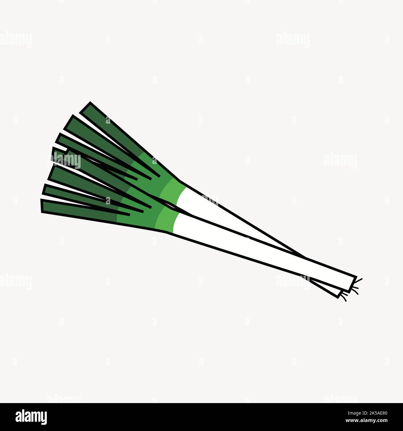 Leek vegetables collage element, cute illustration vector Stock Vector ...