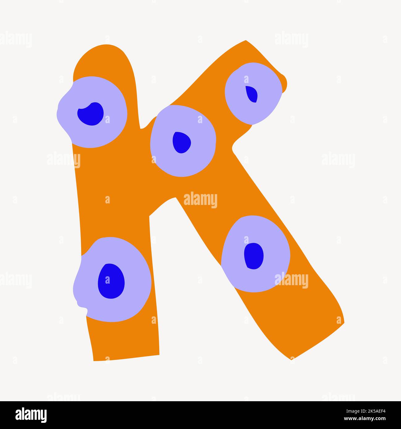 K alphabet collage element, cute illustration vector Stock Vector Image ...