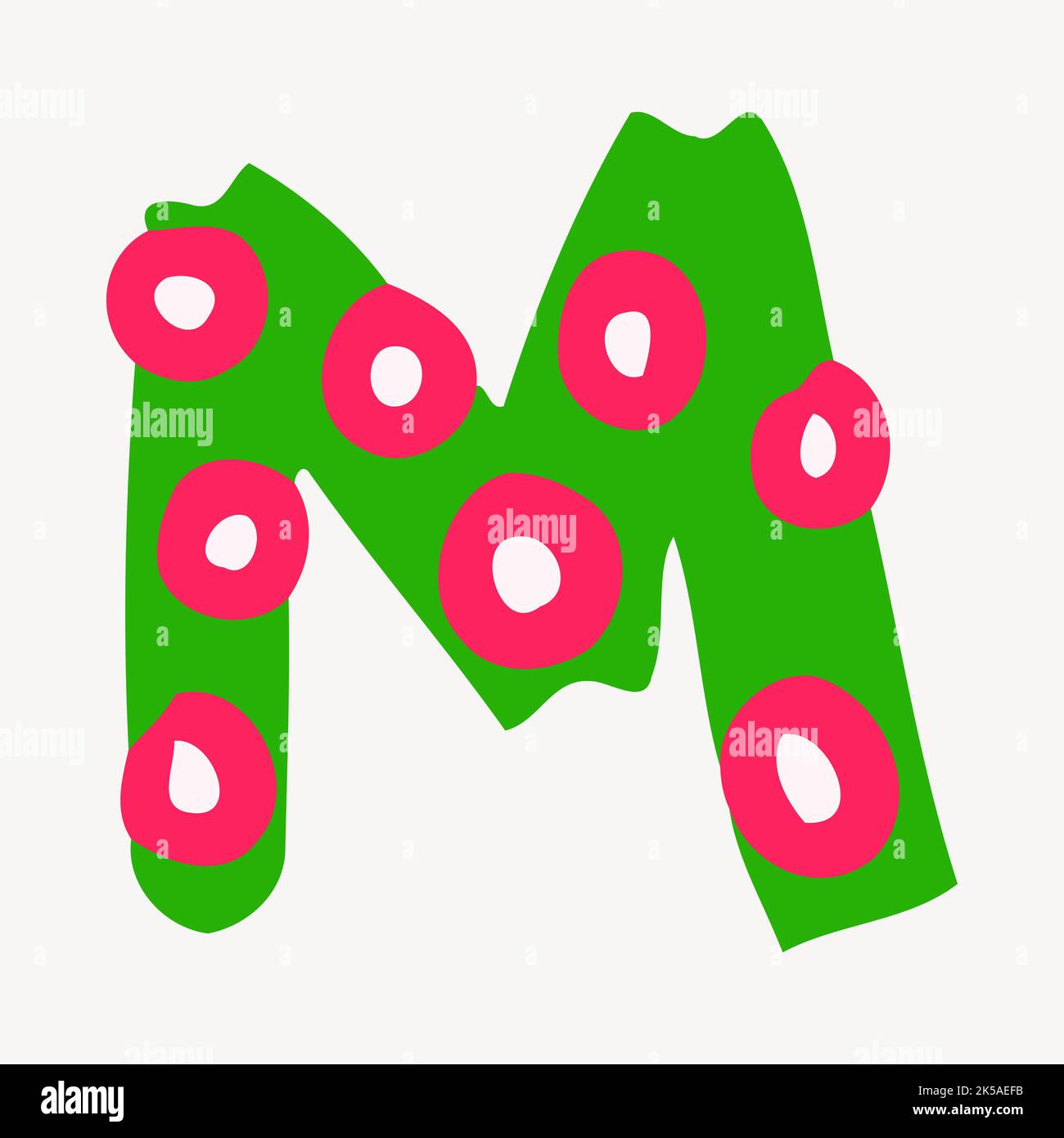 M alphabet collage element, cute illustration vector Stock Vector Image ...