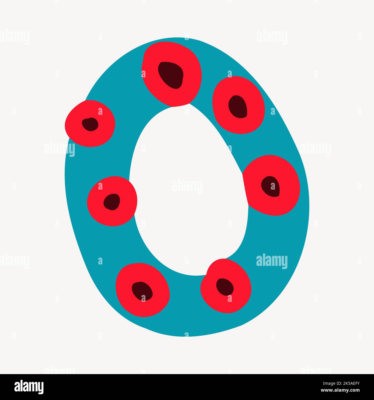 O alphabet collage element, cute illustration vector Stock Vector Image ...