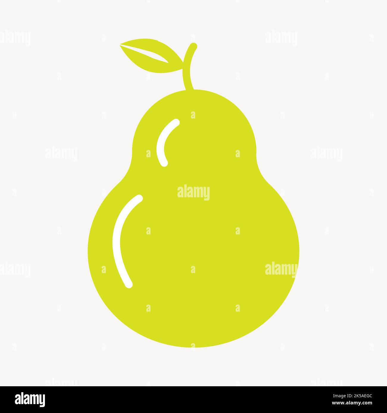Pear collage element, fruit illustration vector Stock Vector Image ...