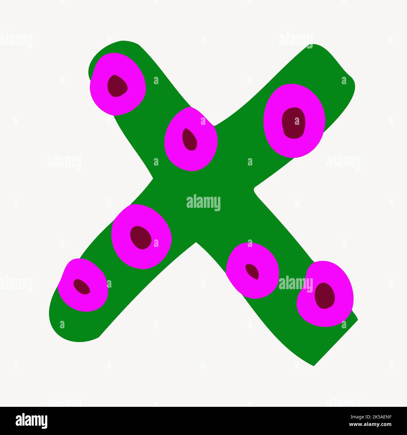 X alphabet collage element, cute illustration vector Stock Vector Image ...