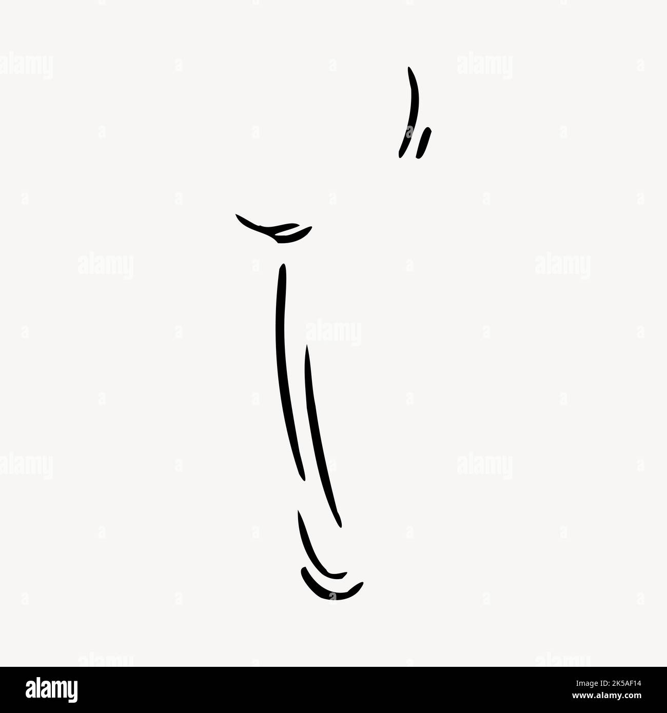 Comic moving effect collage element, black and white illustration ...