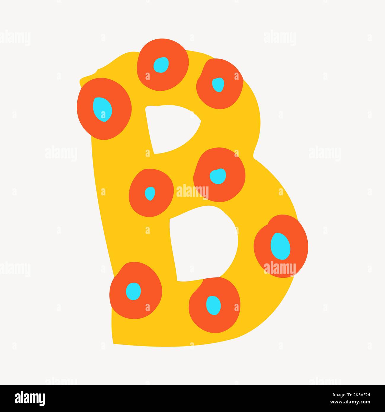 B alphabet collage element, cute illustration vector Stock Vector Image ...