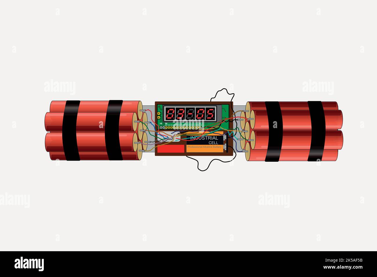 Red dynamite collage element, cute illustration vector Stock Vector ...