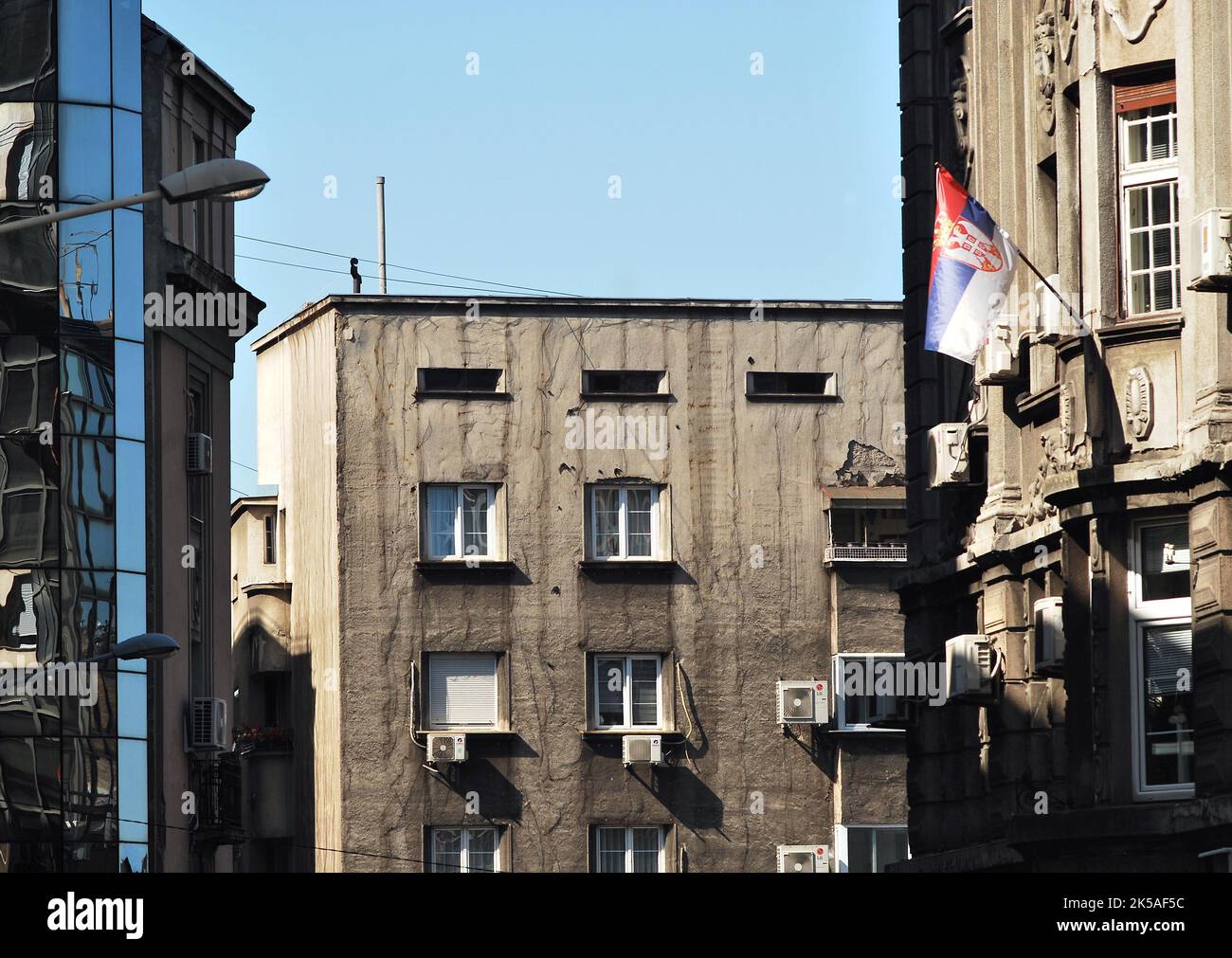Center of Belgrade city and architecture of the buildings Stock Photo ...