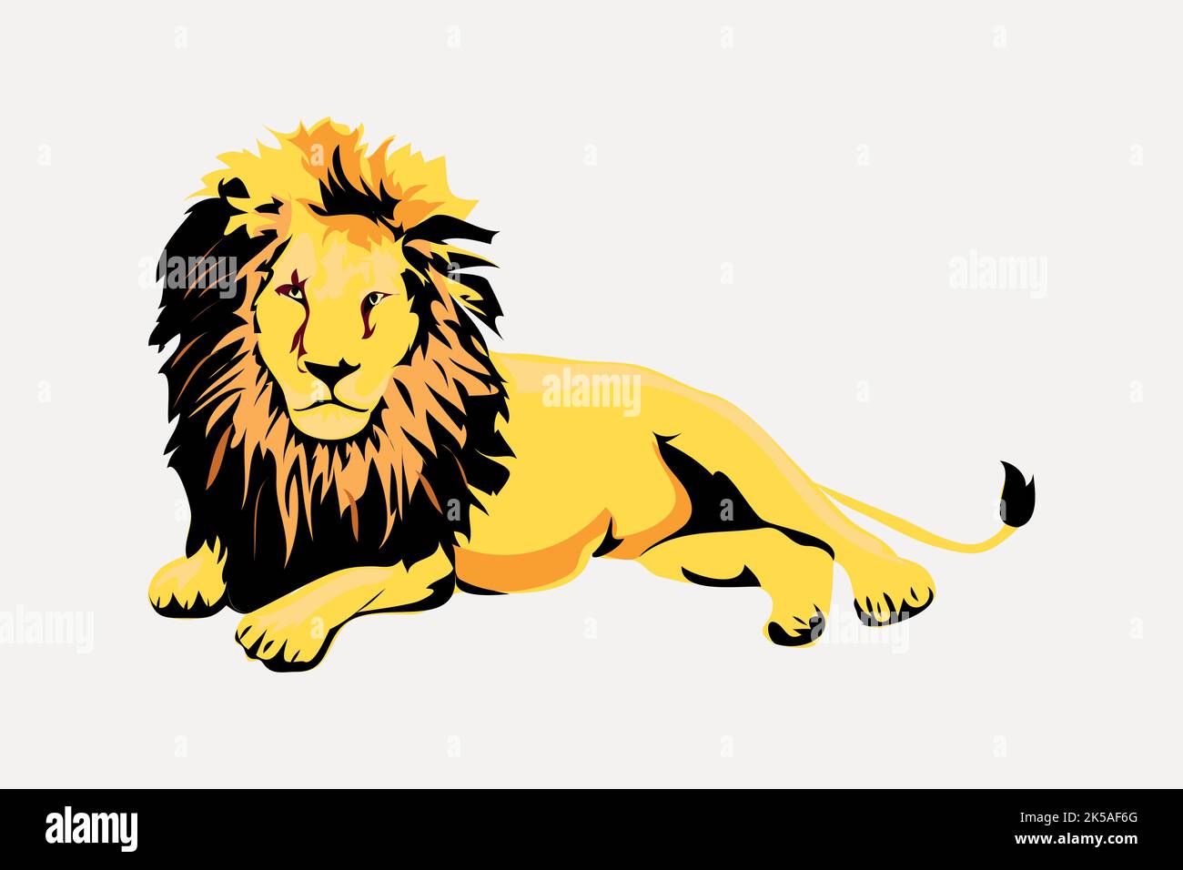 Lion collage element, cute illustration vector Stock Vector Image & Art ...