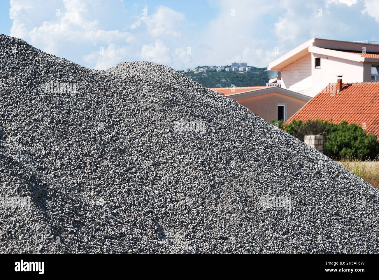 Bench of macadam stuff for various purposes Stock Photo - Alamy