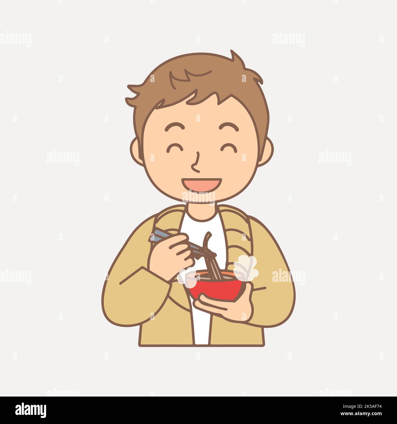 Cartoon man eating collage element hi-res stock photography and images ...