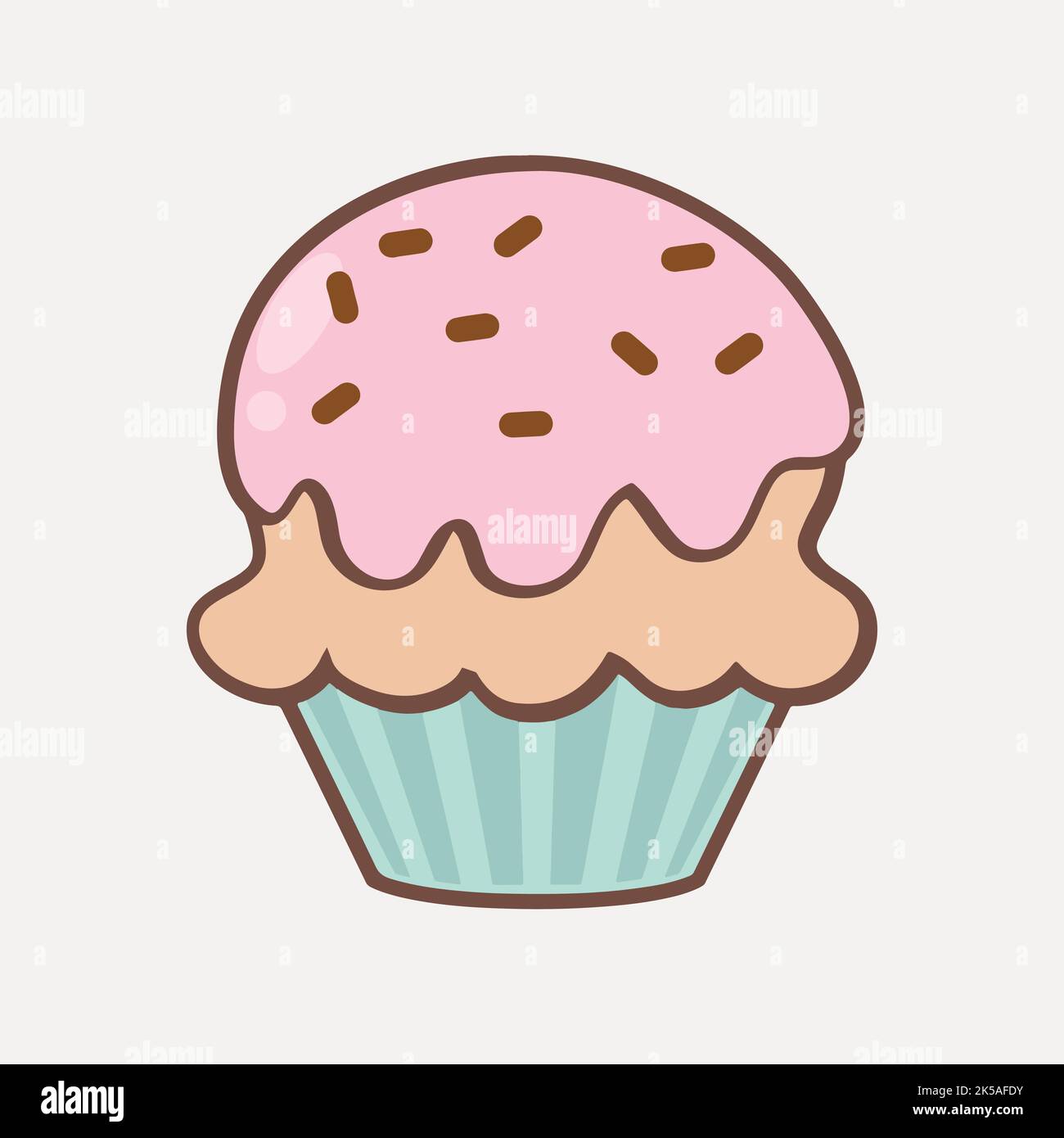 Cupcake collage element, cute illustration vector Stock Vector Image ...