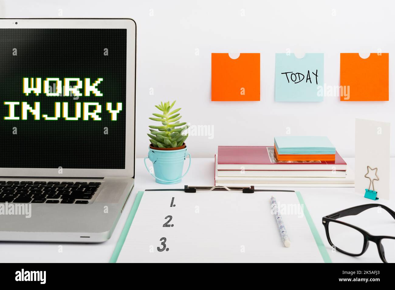 Inspiration showing sign Work Injury. Word Written on an accident ...