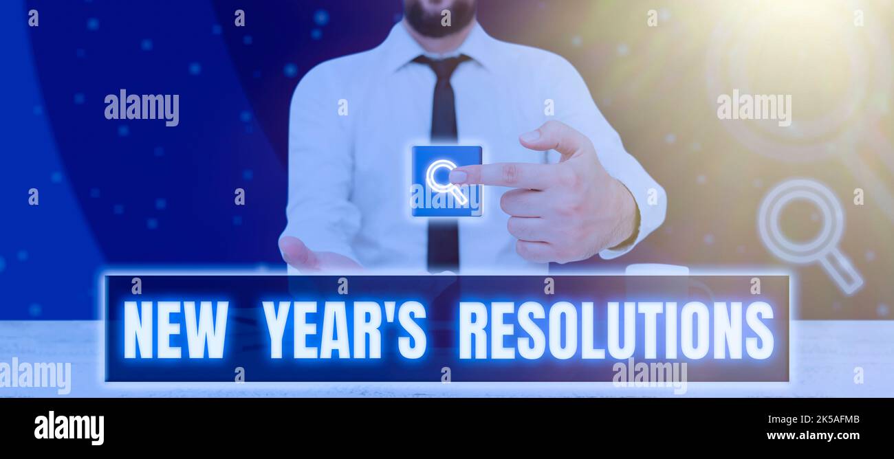 Inspiration showing sign New Year S Resolutions. Business idea ...