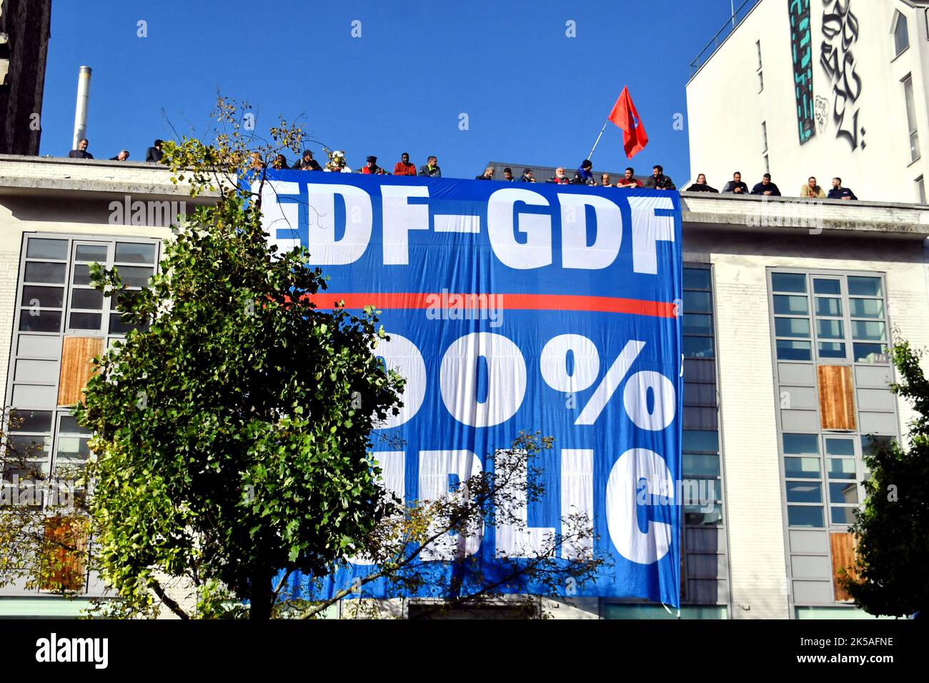 Paris, France, October 7, 2022. The striking employees occupied an EDF ...