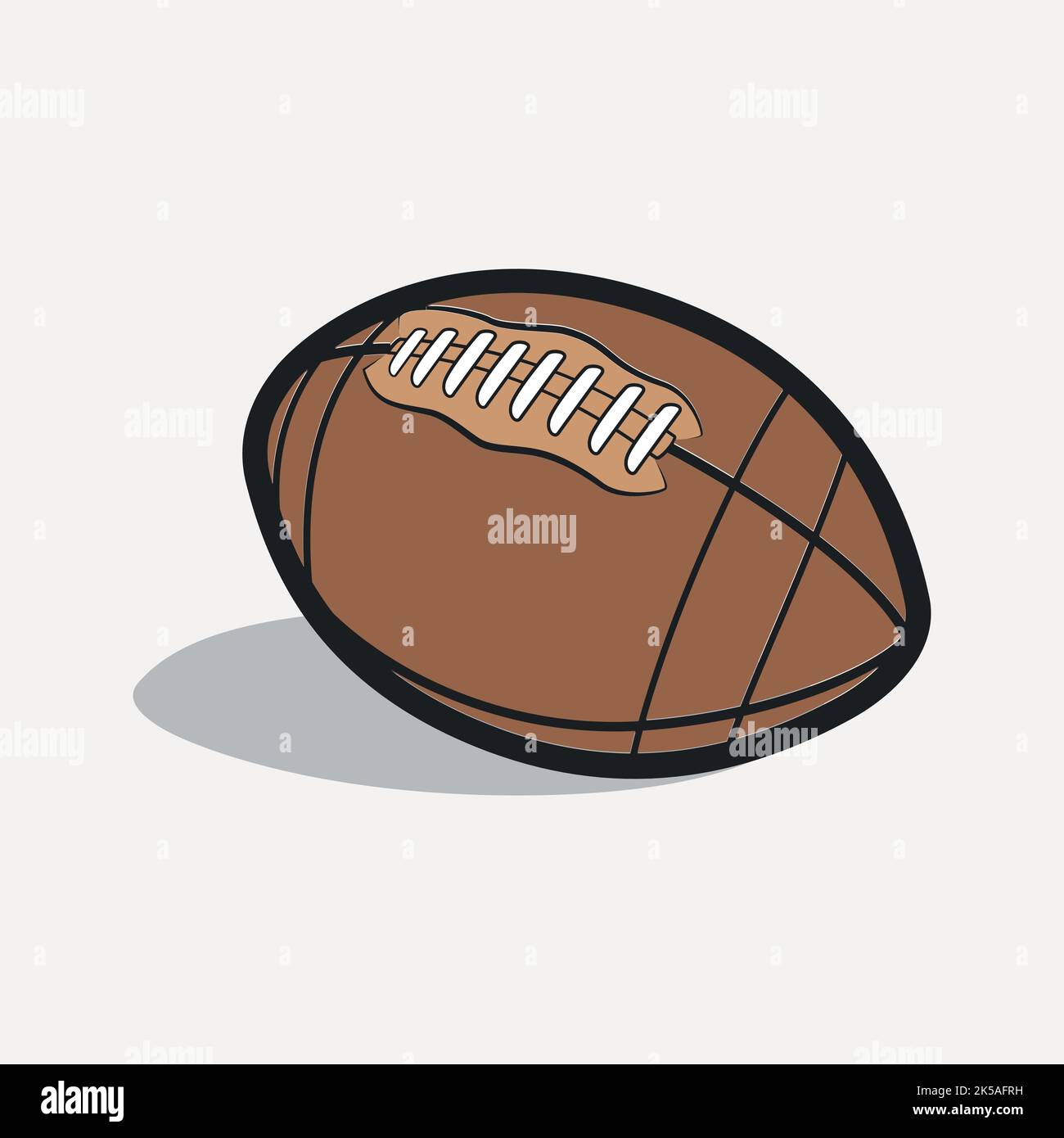 Rugby ball collage element, cute illustration vector Stock Vector Image ...