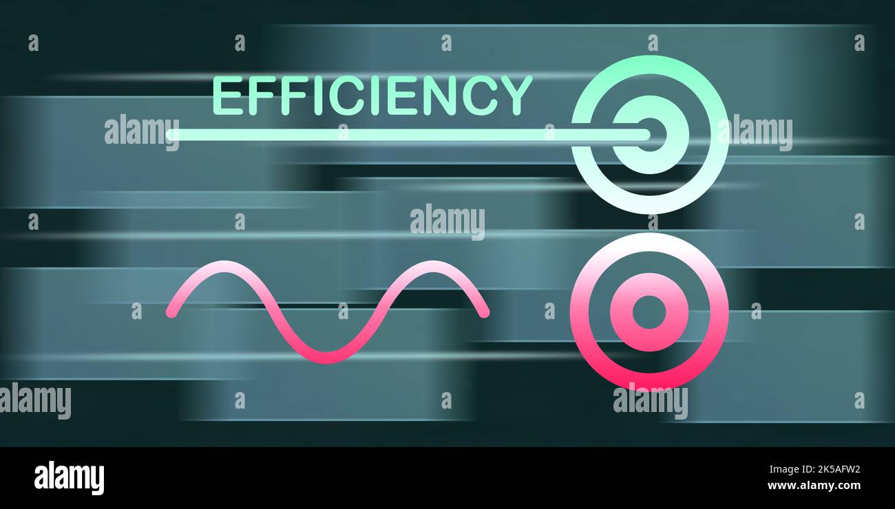 Illustration of an efficiency concept Stock Photo - Alamy
