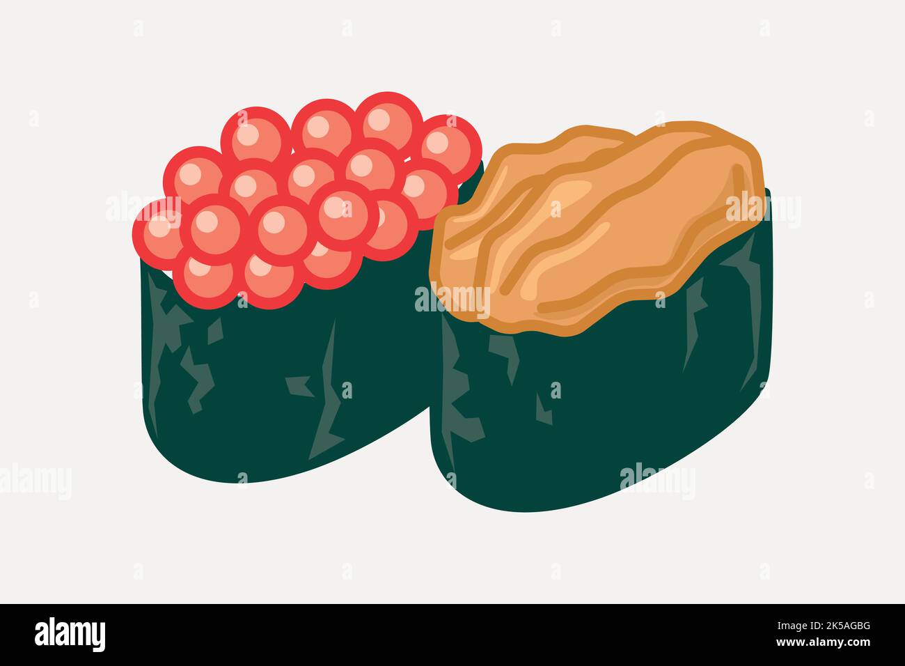 Sushi collage element, cute illustration vector Stock Vector Image ...