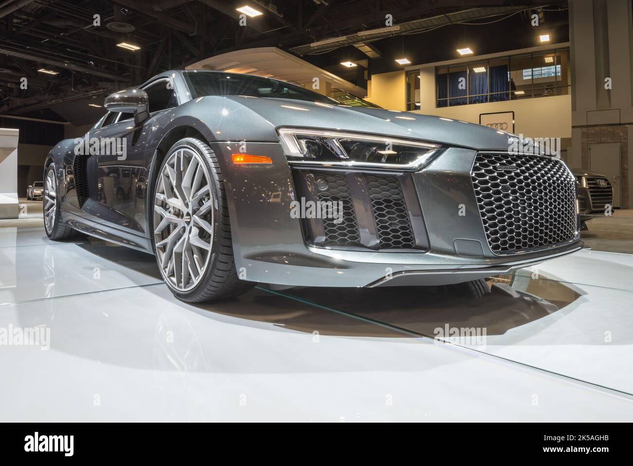 WASHINGTON, DC/USA - JANUARY 21, 2016: Audi R8 V10 car, Washington, D.C ...