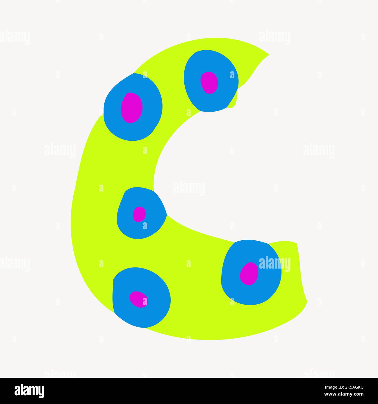 C alphabet collage element, cute illustration vector Stock Vector Image ...