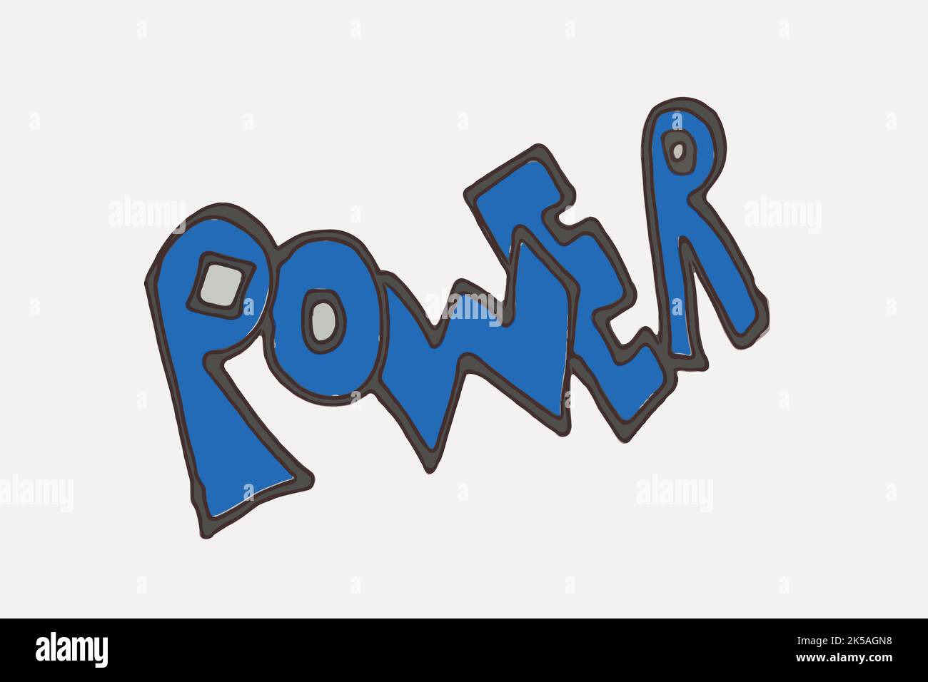 Power typography collage element, cute illustration vector Stock Vector ...