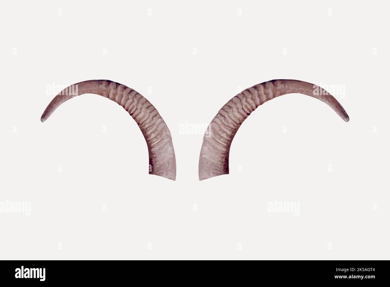 Goat horns collage element, cute illustration vector Stock Vector Image ...