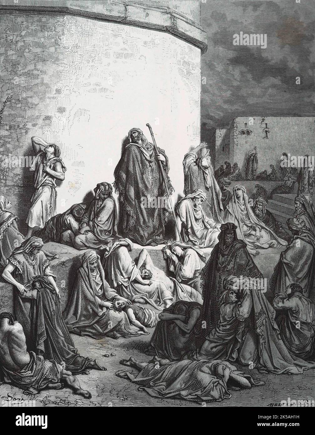 Crane of Jerusalem. Illustration by Gustave Dore from the third edition ...