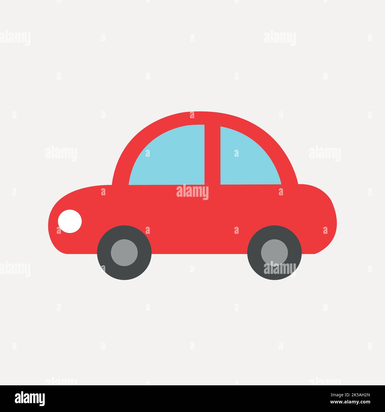 Red car collage element, cute illustration vector Stock Vector Image ...