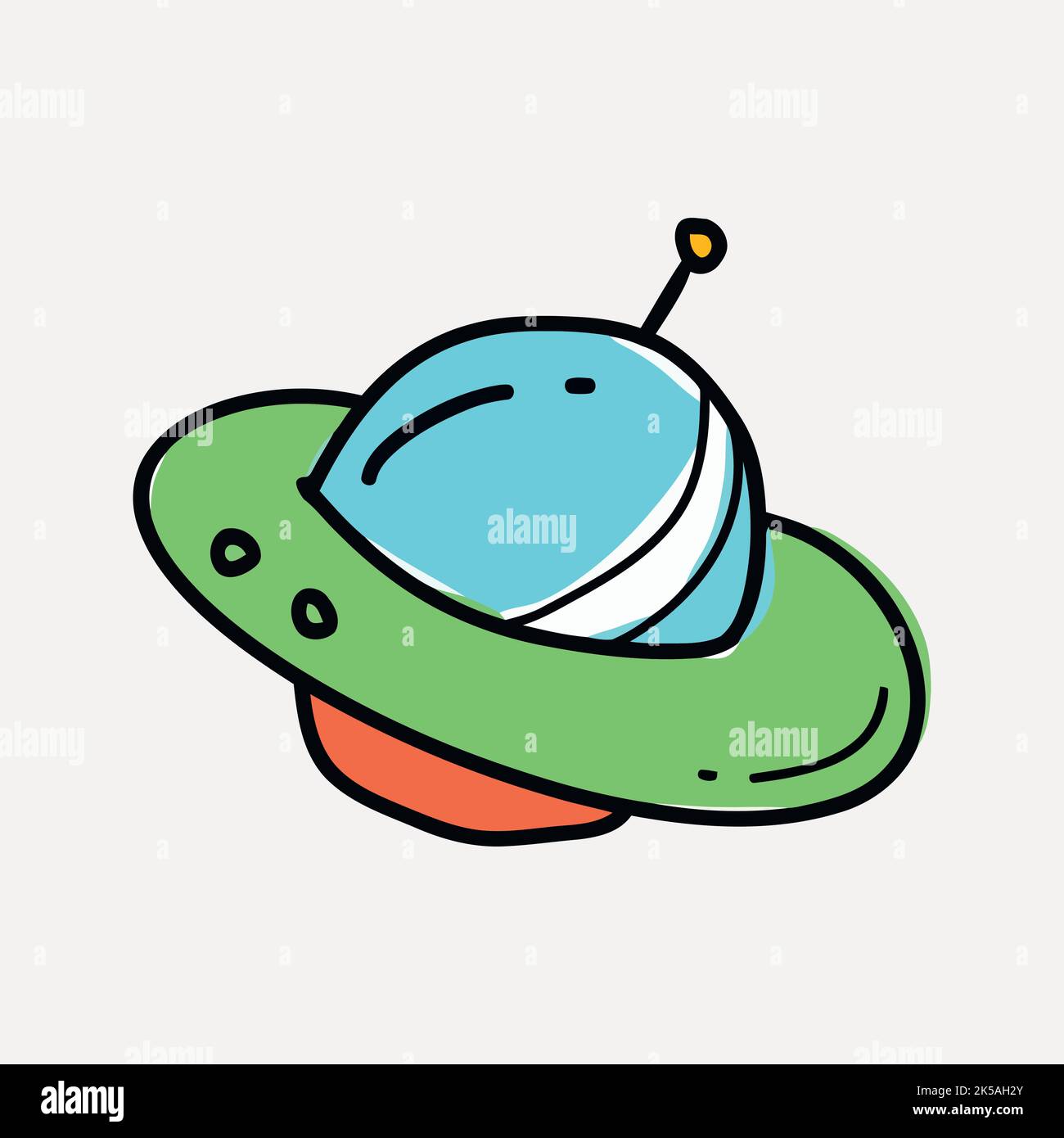UFO collage element, cute illustration vector Stock Vector Image & Art ...