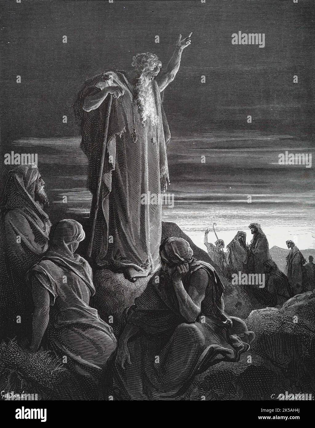 Ezekiel. Illustration by Gustave Dore from the third edition of the ...