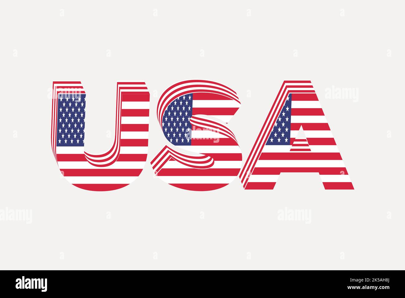 USA typography collage element, cute illustration vector Stock Vector ...