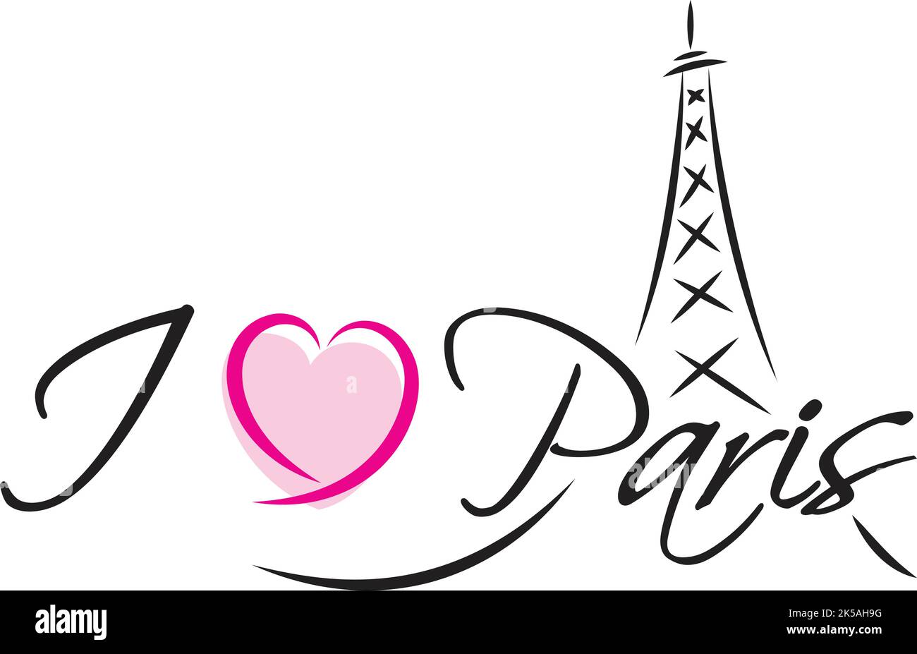 I Love Paris. Vector illustration with the symbol of Paris. Can be used ...