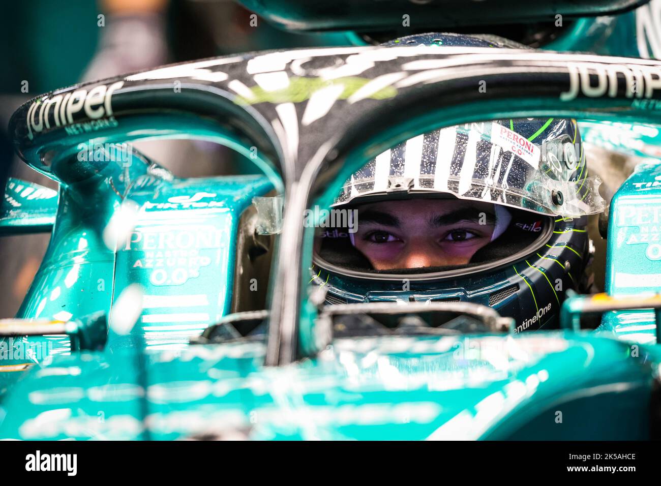 Suzuka, Japan, 07/10/2022, STROLL Lance (can), Aston Martin F1 Team AMR22, portrait during the ...