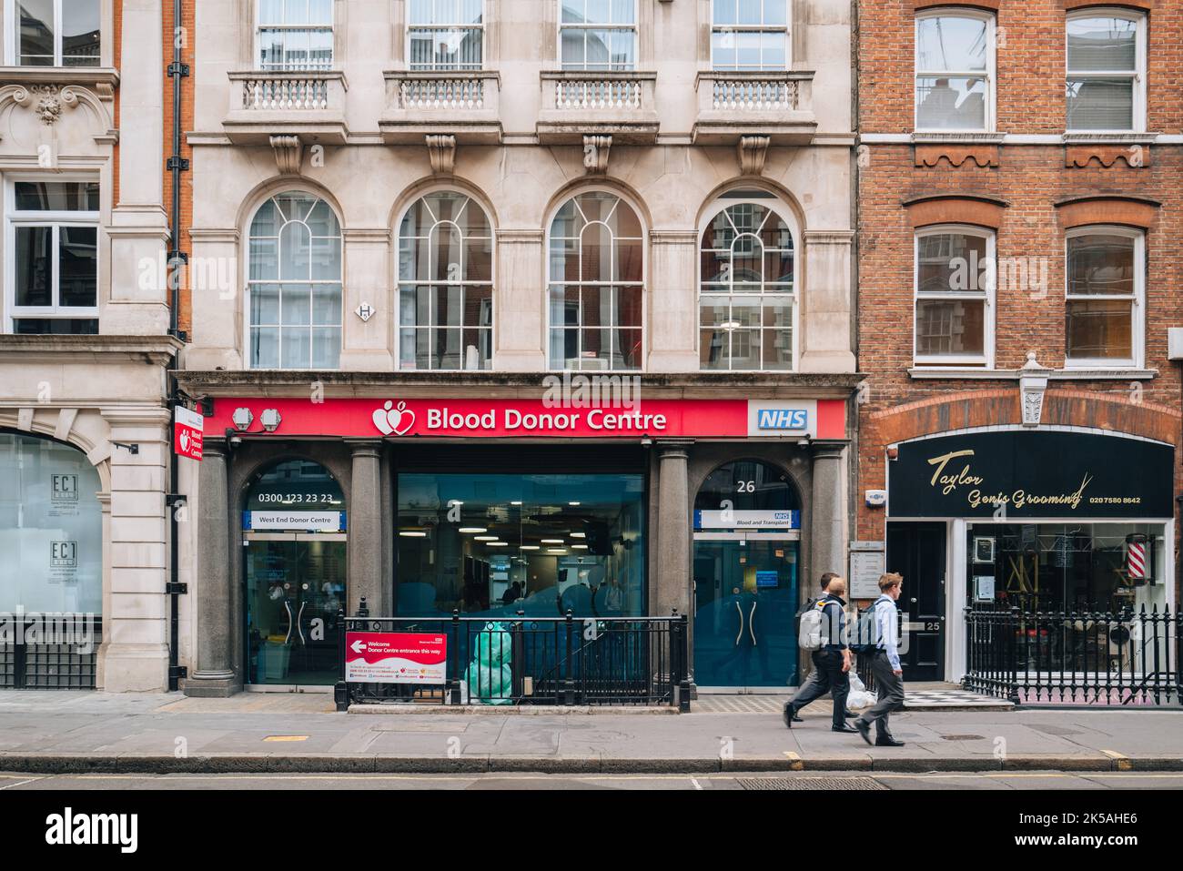 London, UK - September 1, 2022: Exterior of London West End Blood Donor ...