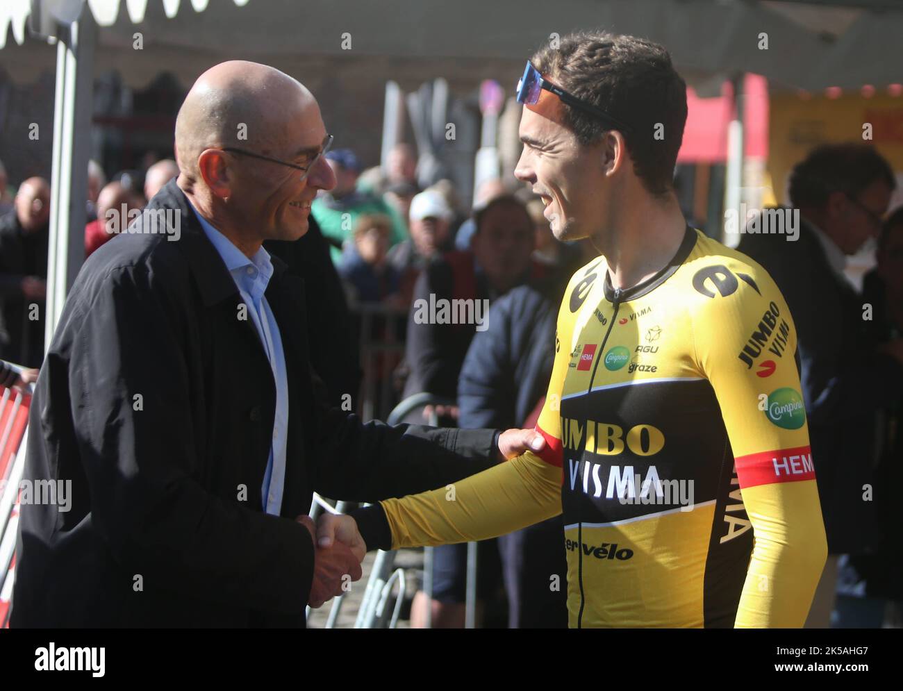 Jean Luc Van den Broucke and LAPORTE Christophe of JUMBO-VISMA during ...