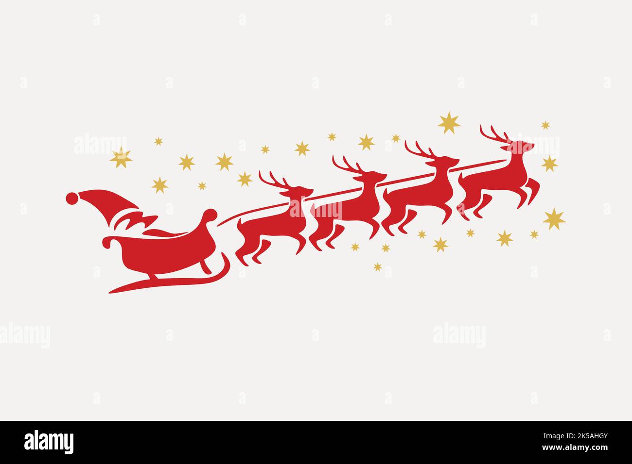 Santa sleigh collage element, cute illustration vector Stock Vector ...