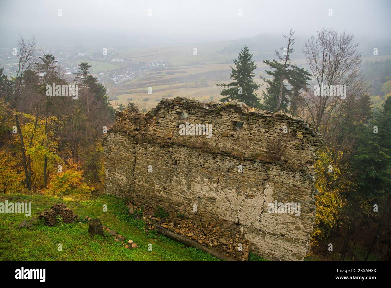 Ruins of the medieval Zborov (Makovica) Castle in Eastern Slovakia ...