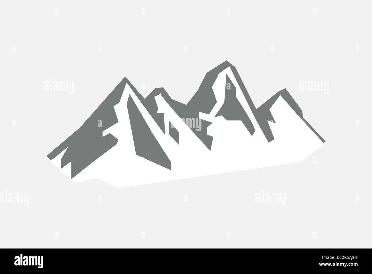 Mountain peak drawing, nature illustration vector Stock Vector Image ...