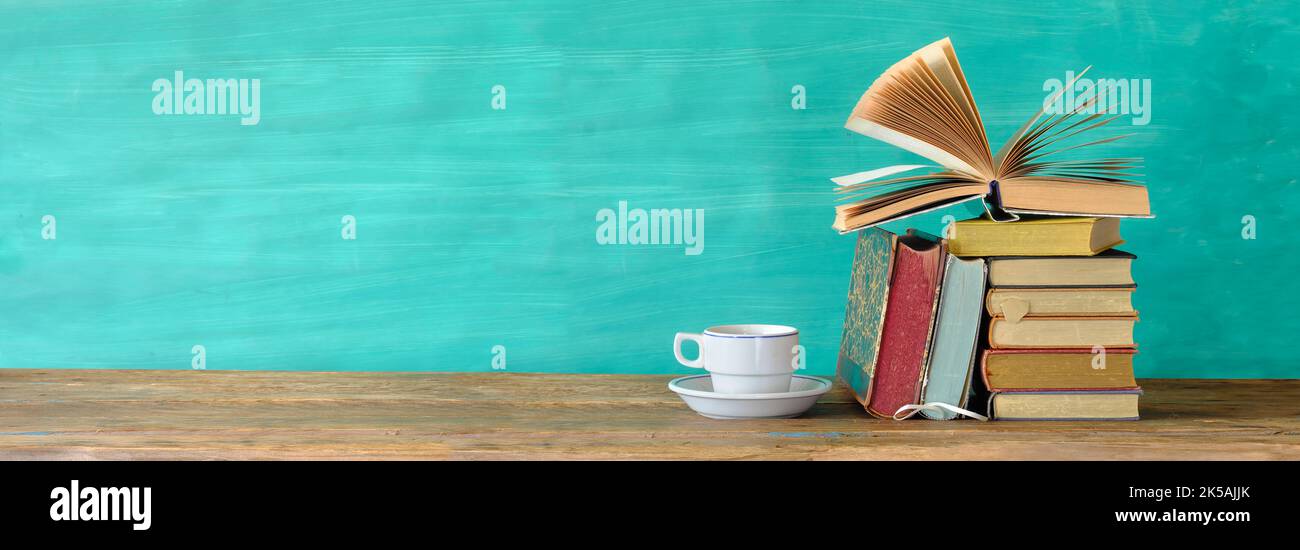 Row of books with negative space hi-res stock photography and images ...