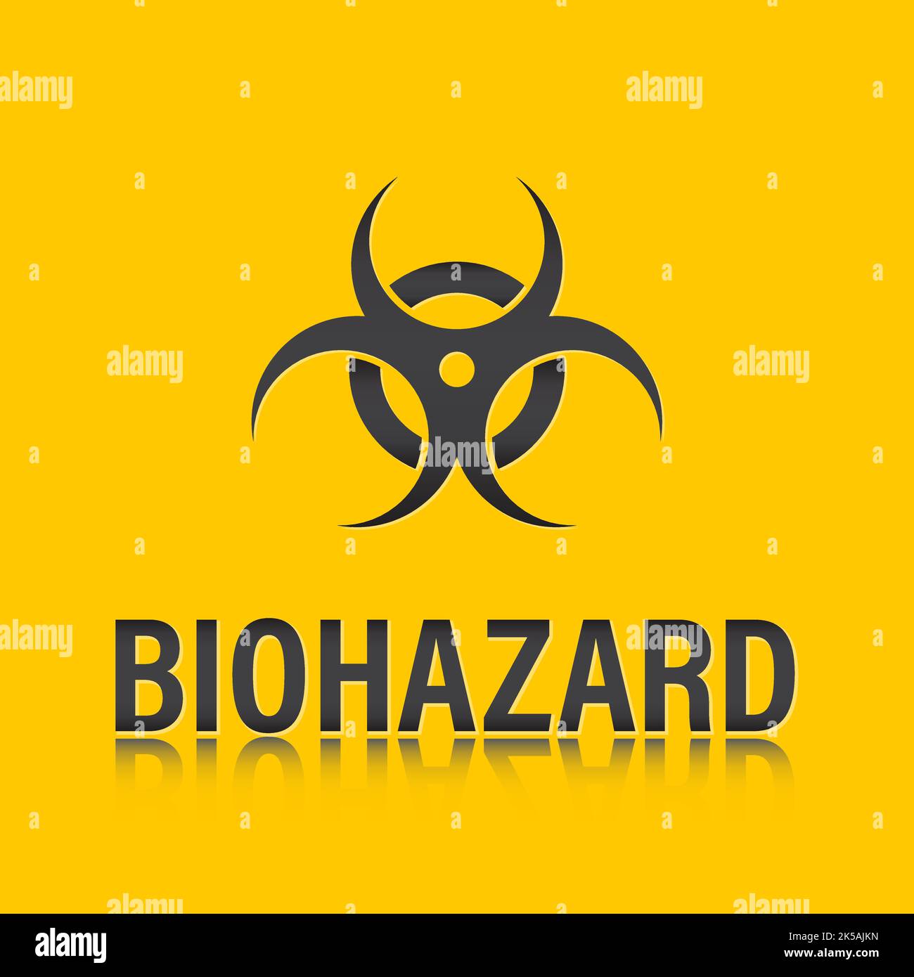 Biohazard symbol sign of biological threat alert. Editable vector ...
