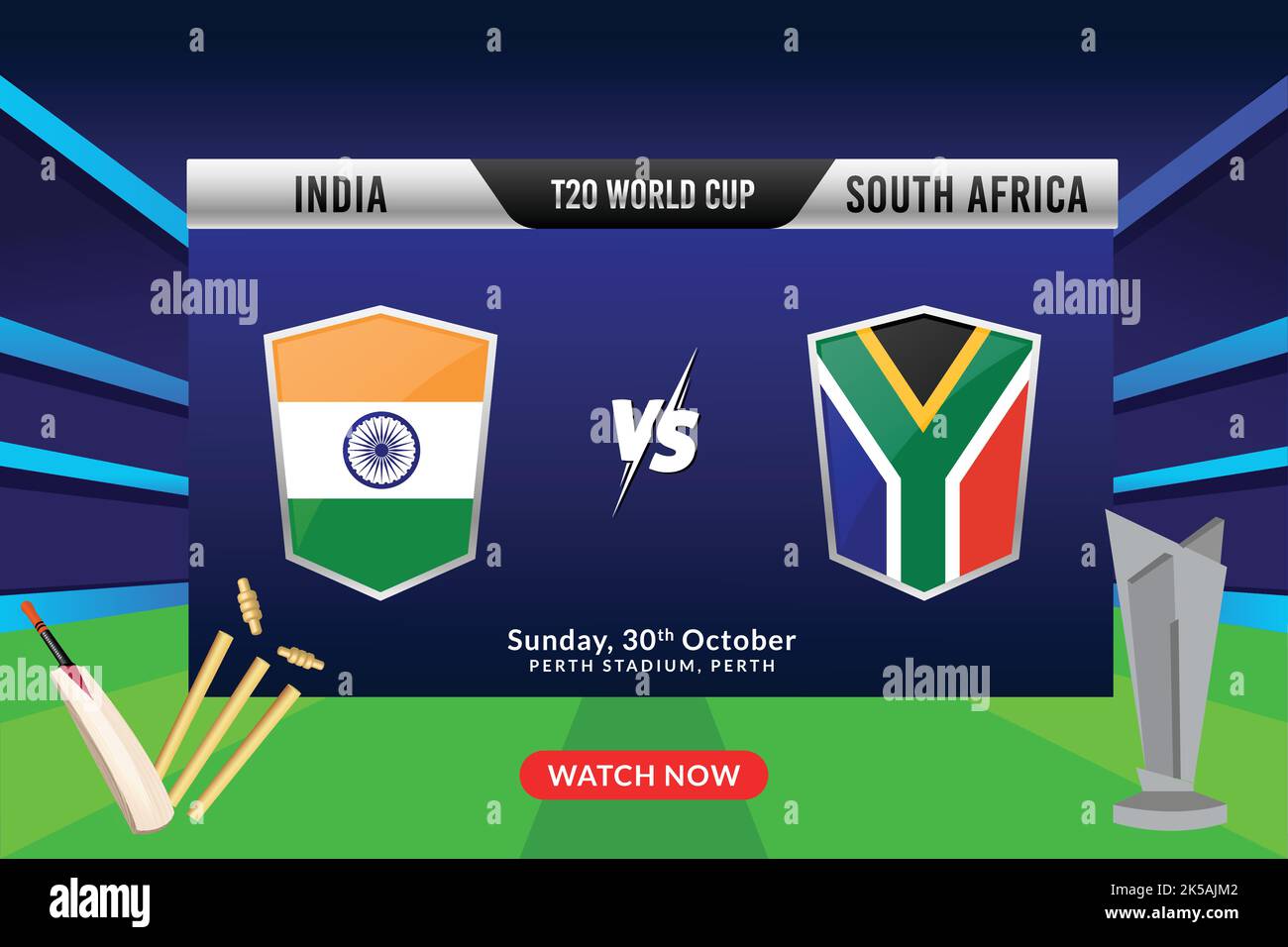 Cricket Concept with Silver Winning Trophy of Participated Team A Vs B ...