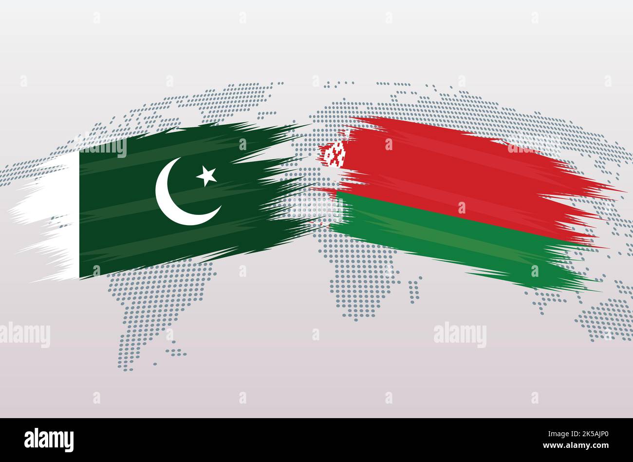 Islamic republic of pakistan vs belarus flags hi-res stock photography ...