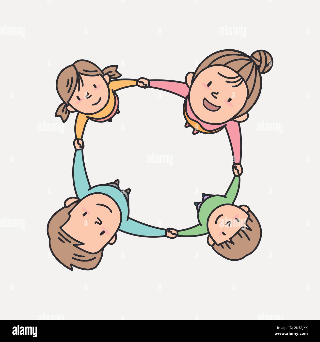 Family circle collage element, cute illustration vector Stock Vector ...