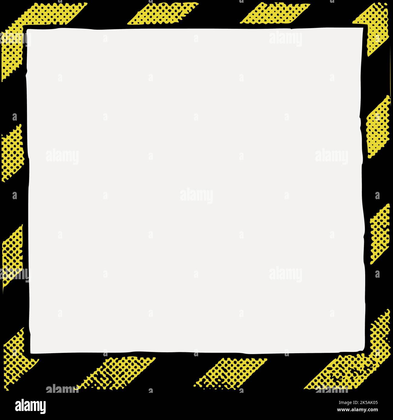 Caution frame collage element, cute illustration vector Stock Vector ...