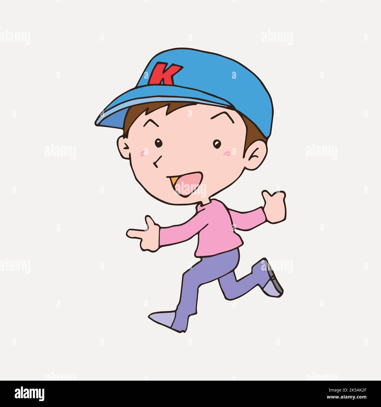 Cute boy collage element, cute illustration vector Stock Vector Image ...