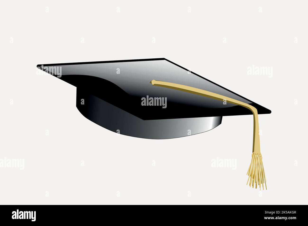 Graduation cap collage element, cute illustration vector Stock Vector ...
