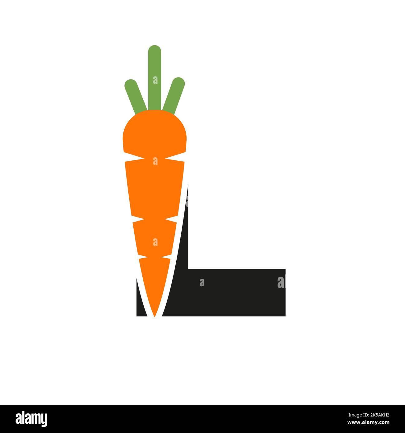 Initial Letter L Carrot Icon Design Vector Template. Carrot Logo Based ...