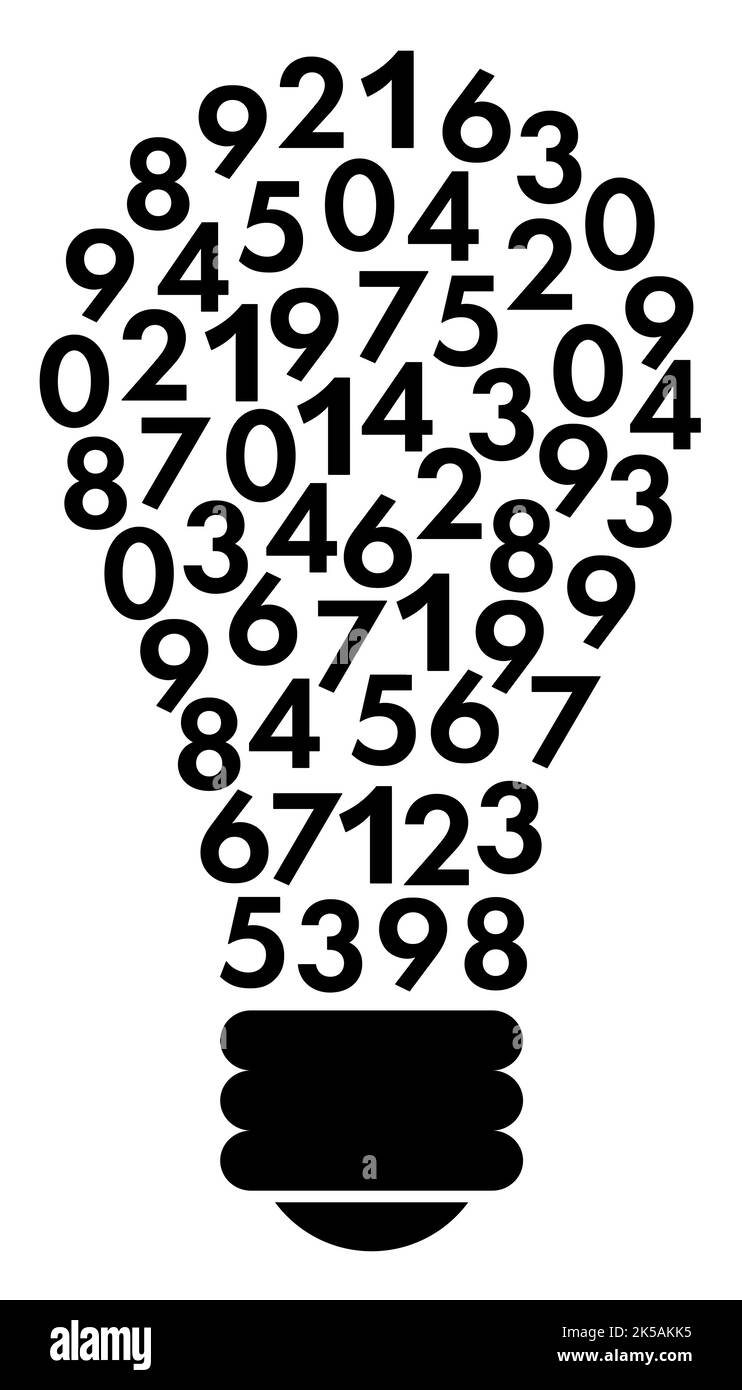 Digital graphic numbers Black and White Stock Photos & Images - Alamy