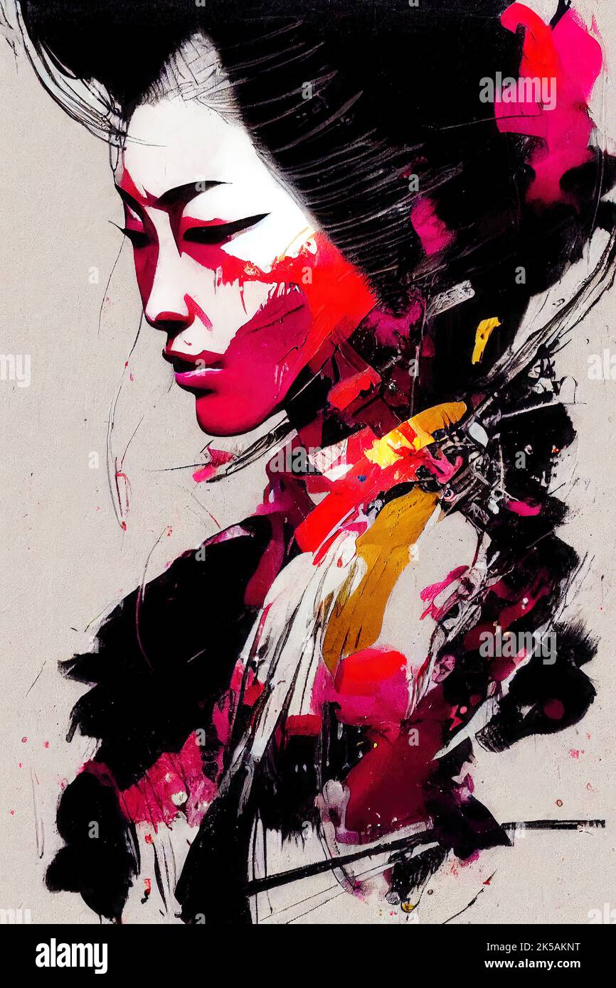 Geisha design hi-res stock photography and images - Alamy